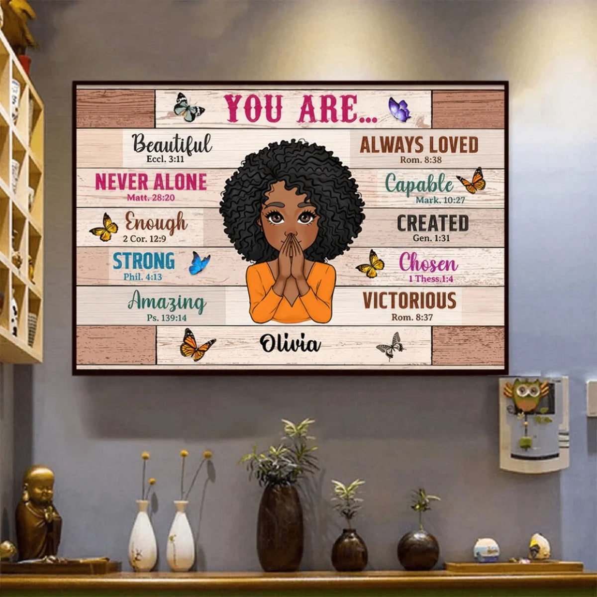 Custom Inspirational Wall Art - Bible Verses - Personalized Poster Gif ...