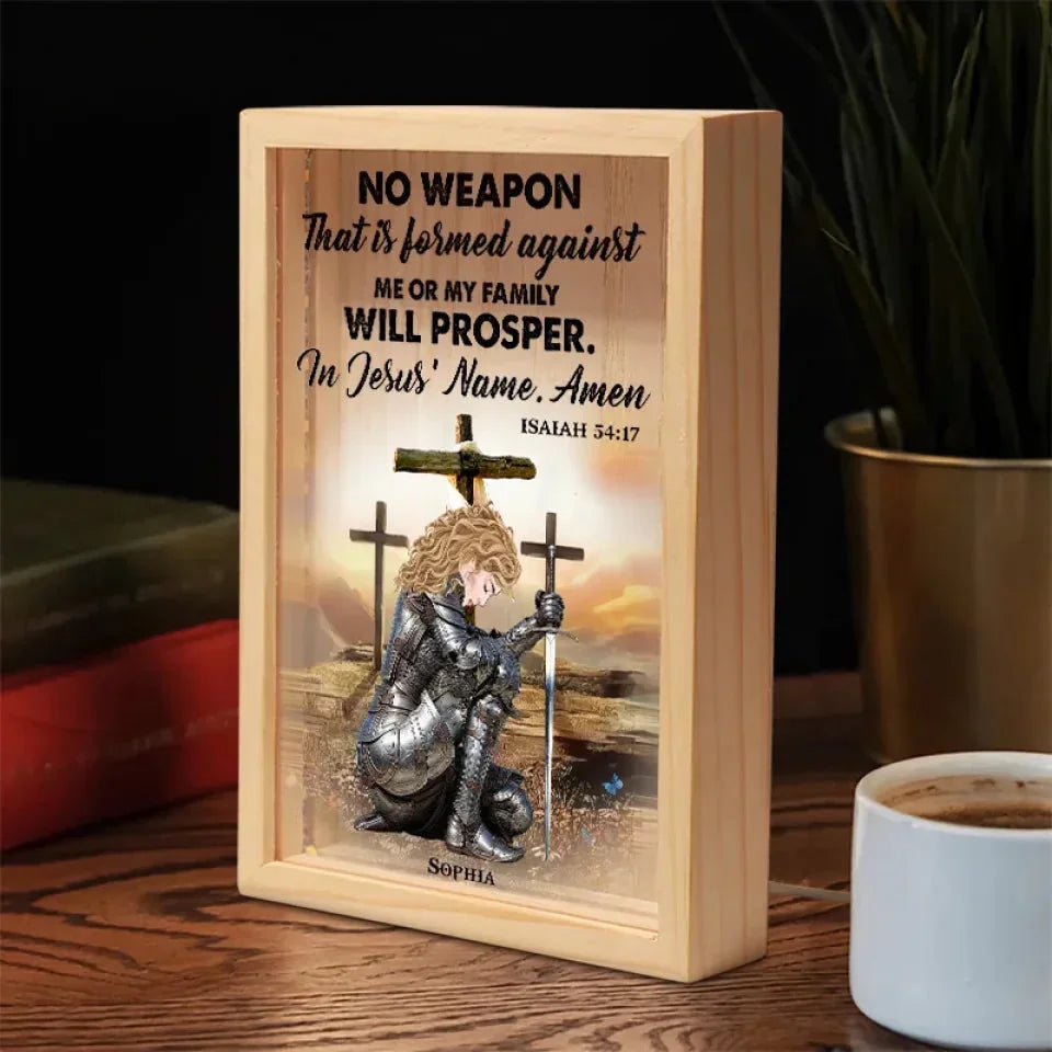 Isaiah 54 17 - Family Personalized Custom Frame Light Box - Gift For Y ...