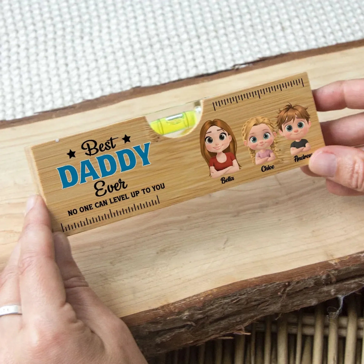 No One Measures Up To You - Personalized Custom Wooden Spirit Level Bo ...