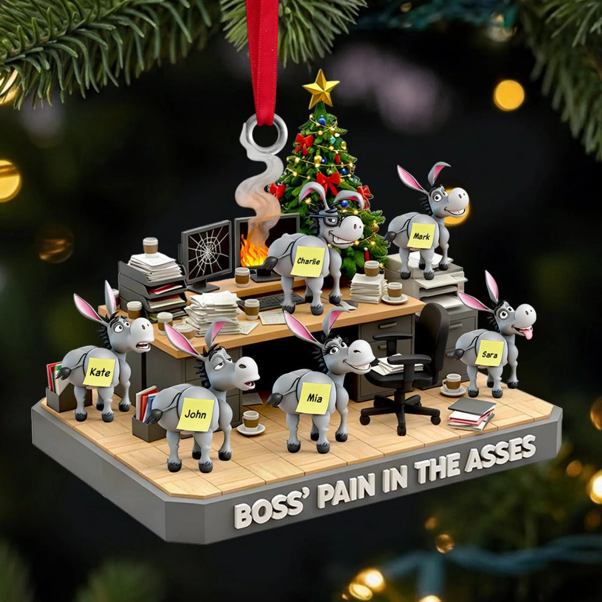 Boss’s Donkey Squad Christmas Ornament Personalized Gifts for Coworker ...